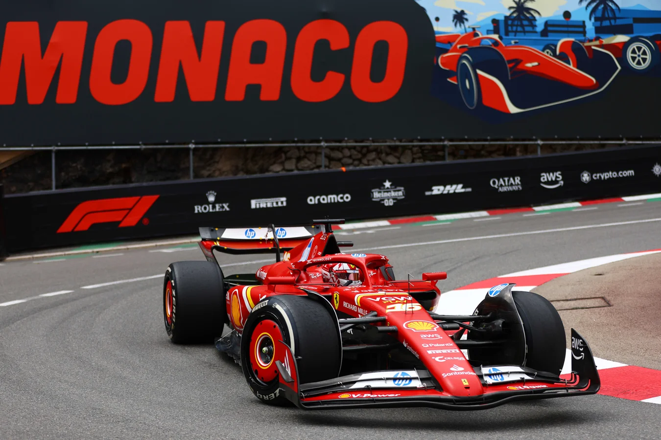 Charles Leclerc Crash at Monaco GP 2025 Sparks Early Red Flag in ...