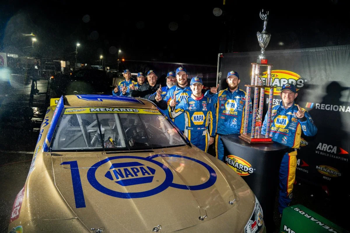 Jake Bollman Secures First ARCA Menards Series West Win in Rain ...