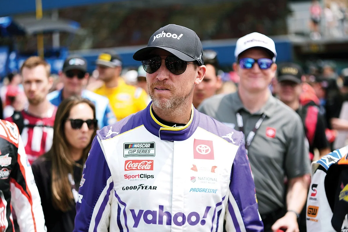 Denny Hamlin reveals daughter Molly would protect baby brother Jameson ...