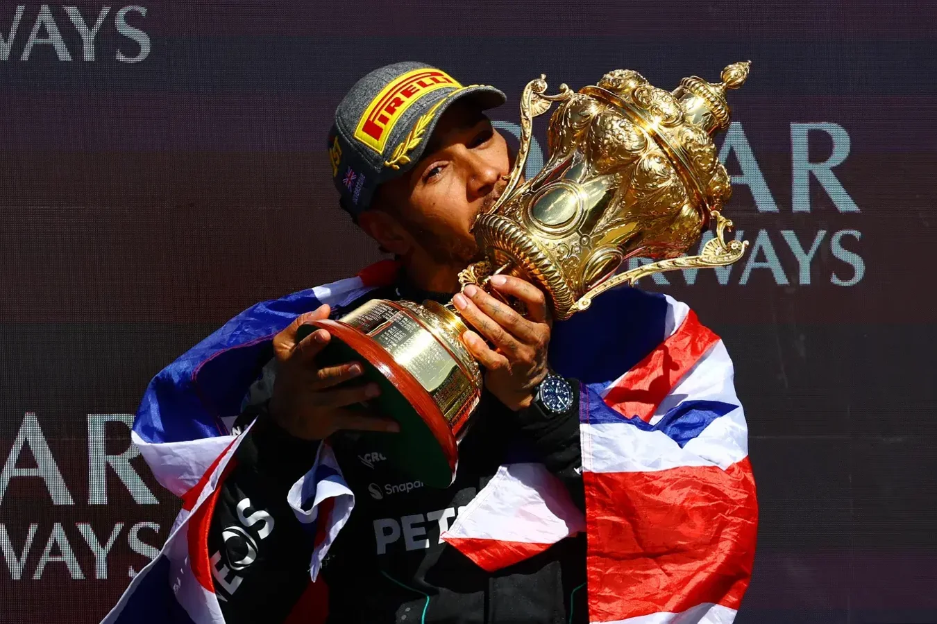 George Russell Recreates Lewis Hamilton's Iconic Photo After Win