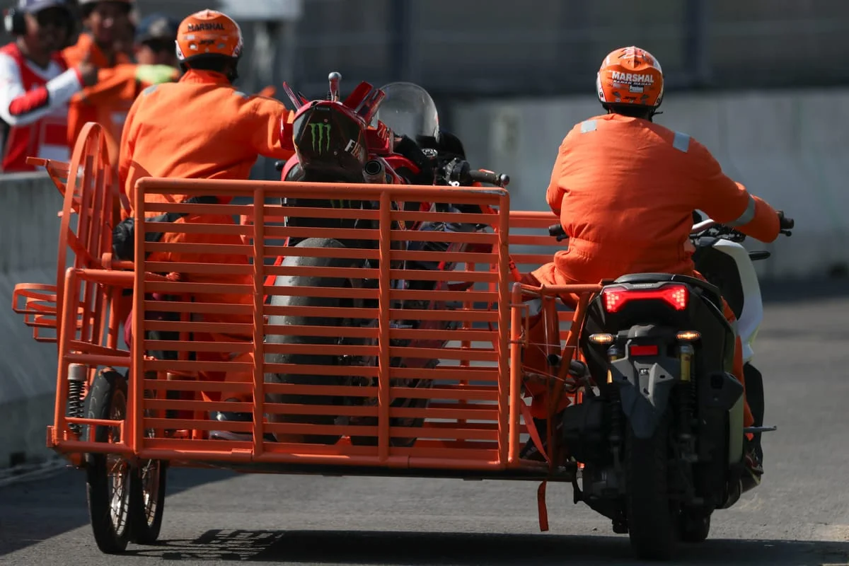 Bezzecchi Avoids Injury but Faces Penalty After Marquez Crash