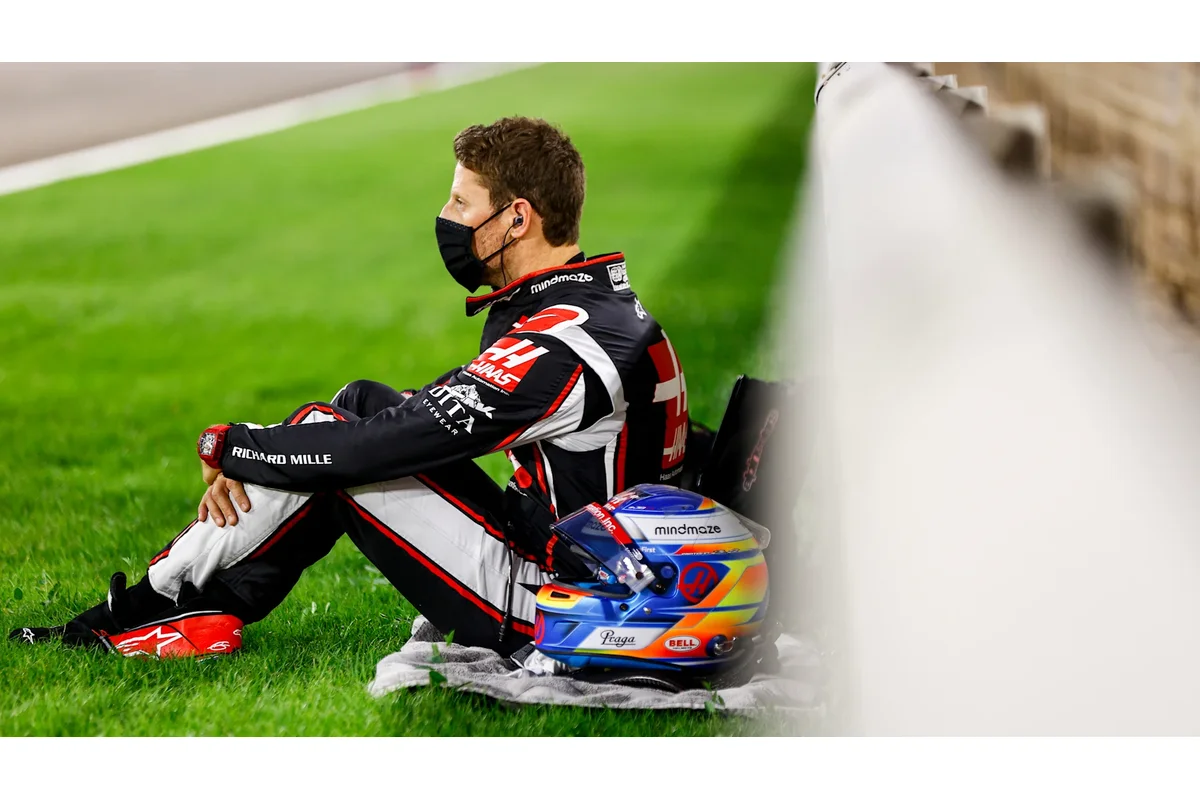 Romain Grosjean Reunites With Crash Helmet After F1 Inferno